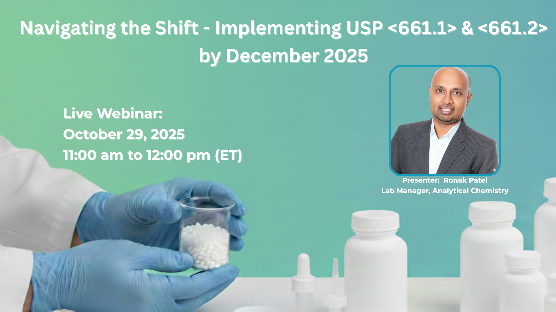 Webinar Navigating the Shift - USP 661.1 & 661.2 Compliance by December ...